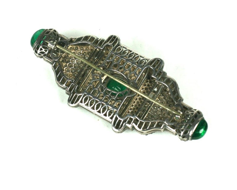 Amazing Art Deco Paste Brooch For Sale at 1stDibs