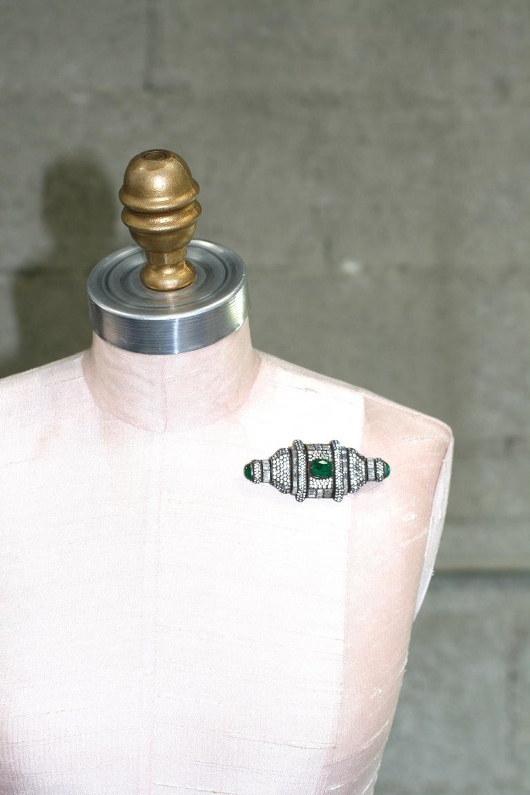 Amazing Art Deco Paste Brooch For Sale at 1stDibs