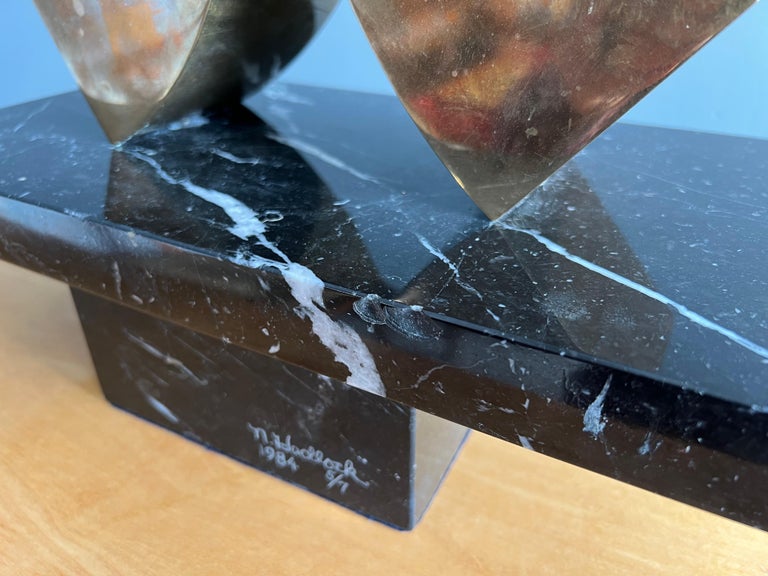 Bronze and Marble Sculpture by Neil Hadlock For Sale at 1stDibs
