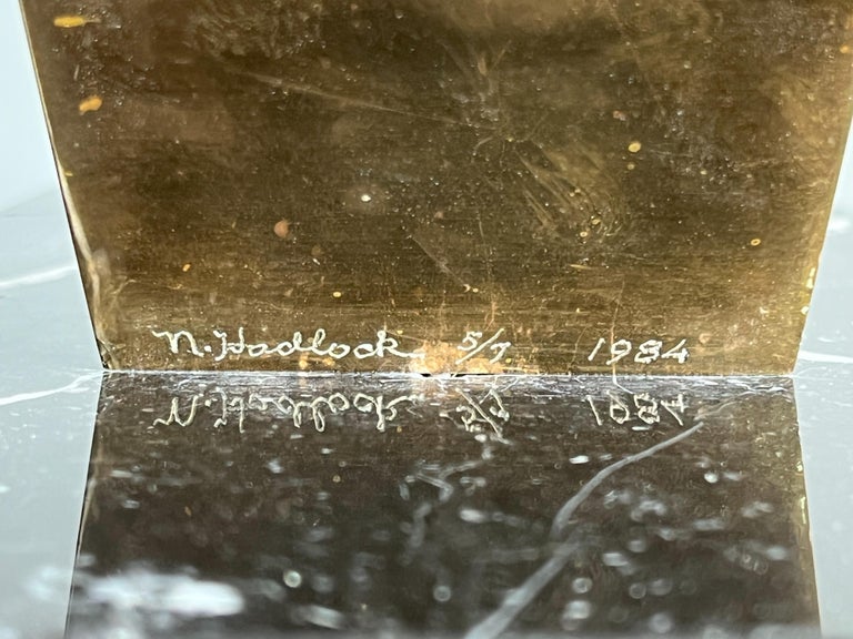 Bronze and Marble Sculpture by Neil Hadlock For Sale at 1stDibs