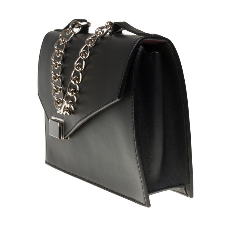 Amazing Cartier handbag/Clutch in black box leather, SHW For Sale at ...