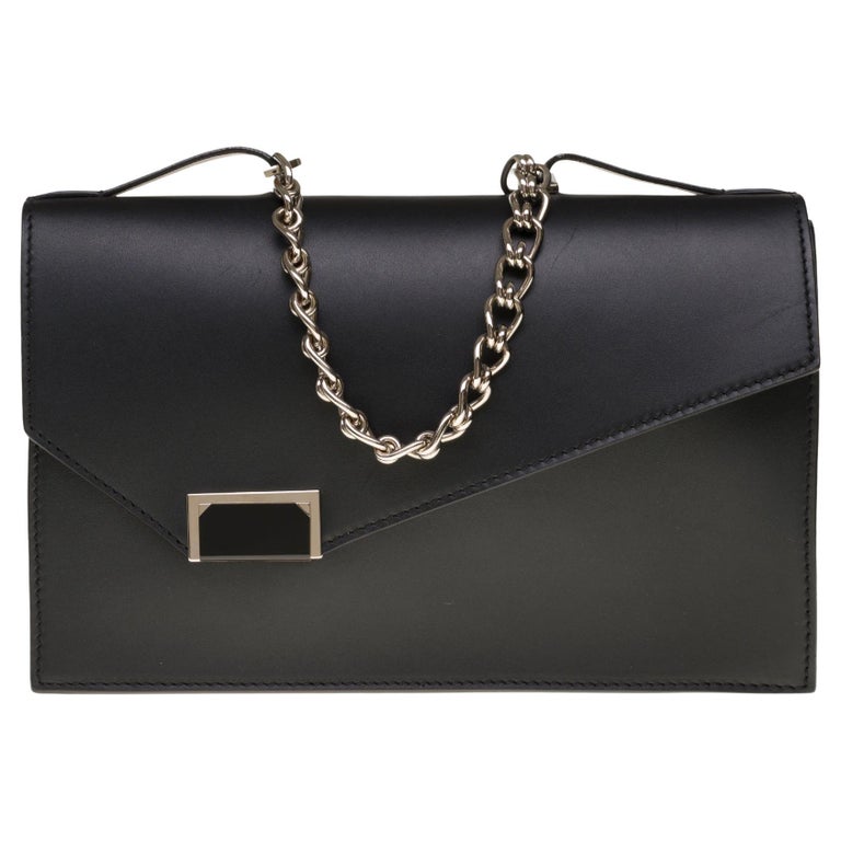 Amazing Cartier handbag/Clutch in black box leather, SHW For Sale at ...
