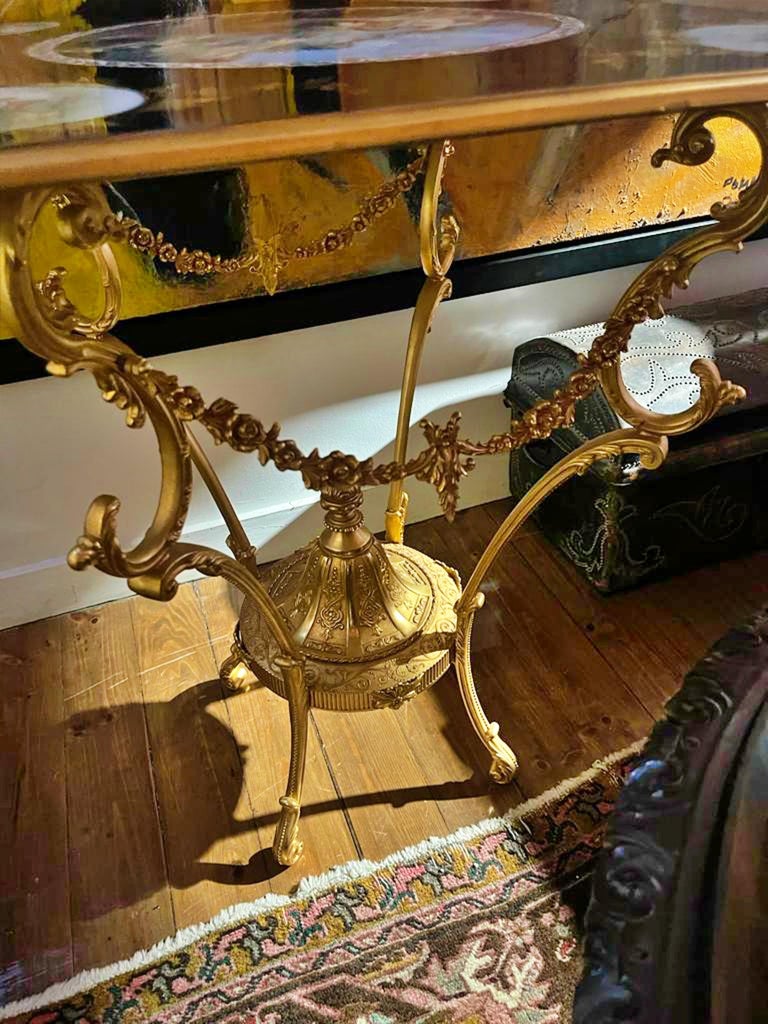 Amazing Center Table in Italian Tiche Porcelain Beginning 20th Century ...