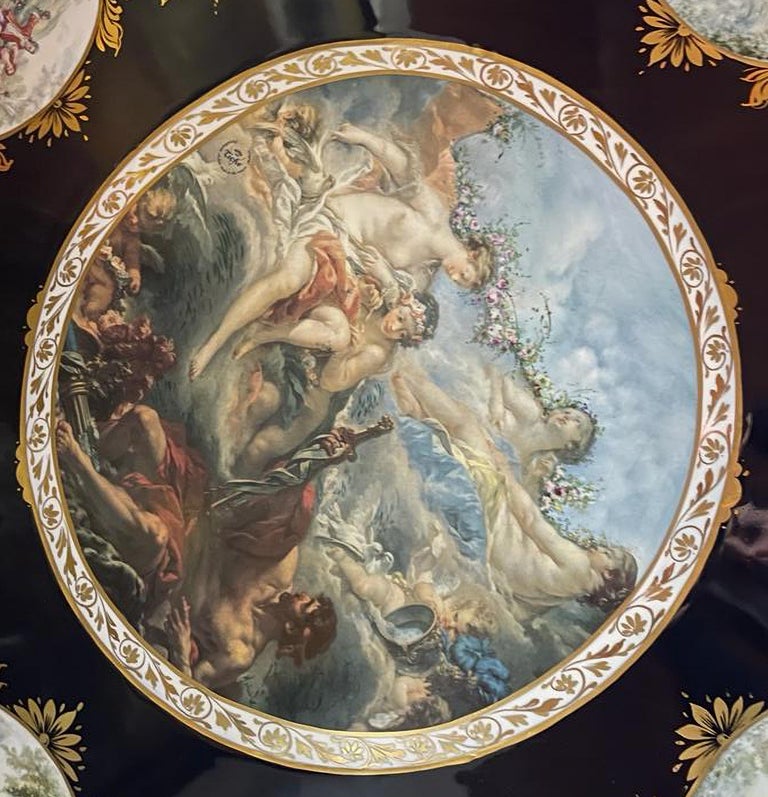 Amazing Center Table in Italian Tiche Porcelain Beginning 20th Century ...