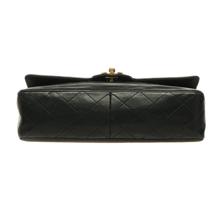Amazing Chanel Classic bi material crossbody bag in black leather ...
