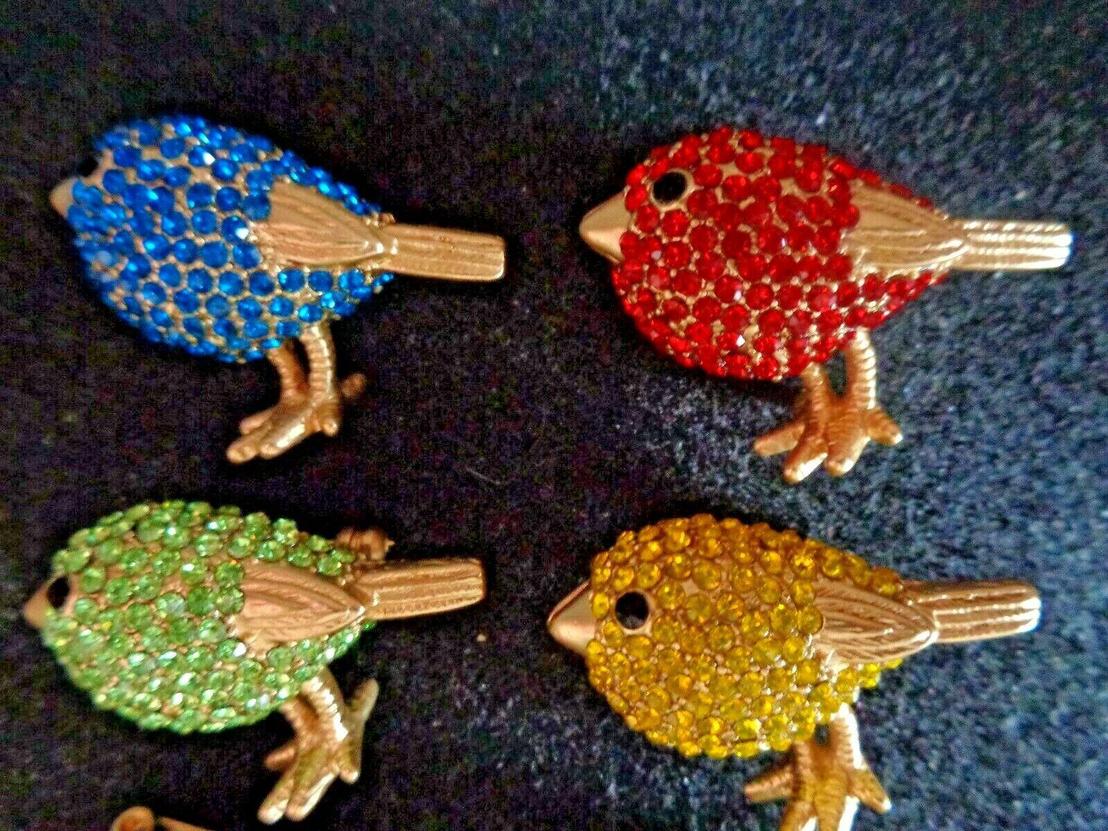 Amazing CINER 8 Flock of Bird Pins Estate Collection Vintage Jewelry ...