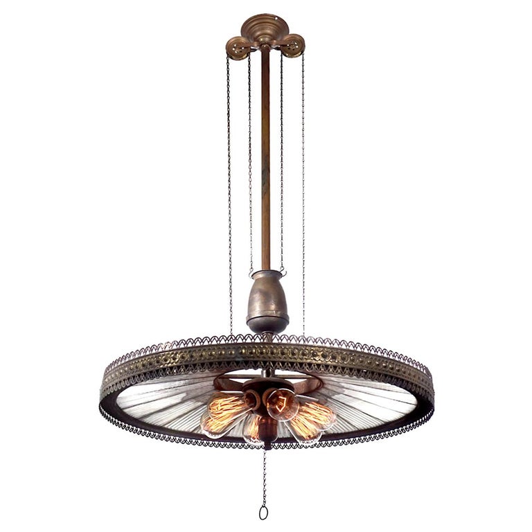 Amazing Drop-Down Frink Mirrored Reflector Lamp at 1stDibs