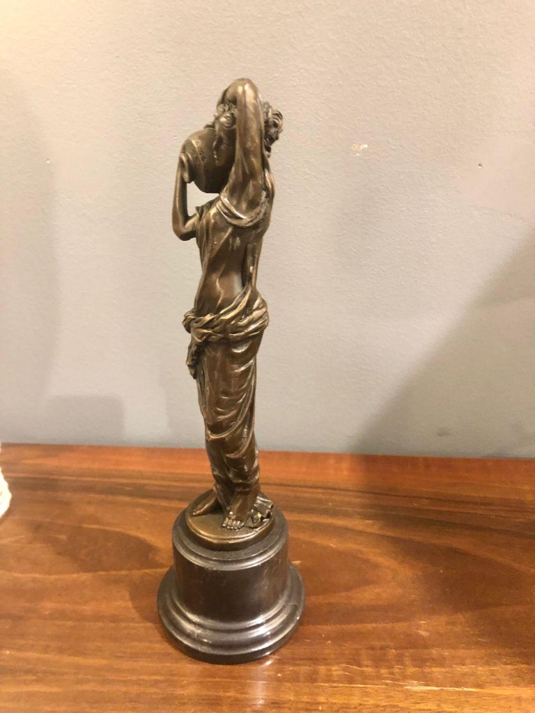 Amazing, French Bronze Sculpture Depicting a Woman with a Jug, France ...
