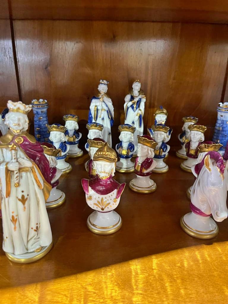 Amazing Game Table in Italian Tiche Porcelain Beginning 20th Century ...