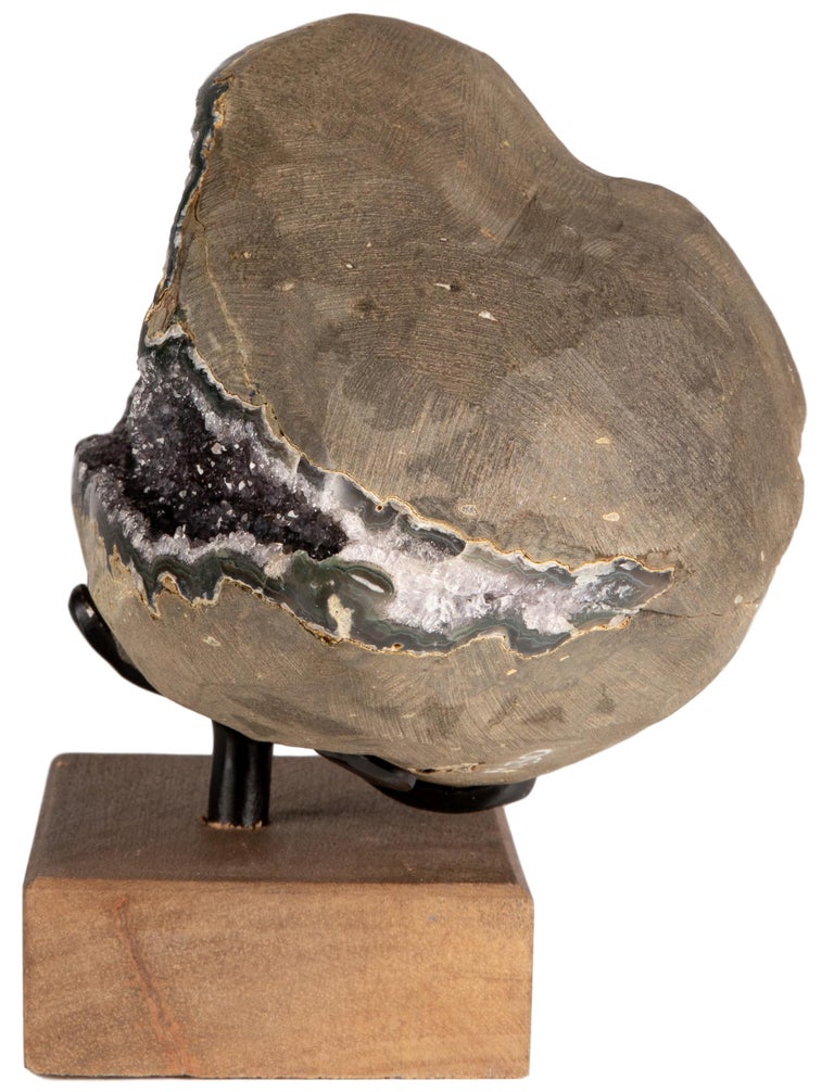 Amazing Geode with Stalactites and Stalagmites with Amethyst and Grey ...