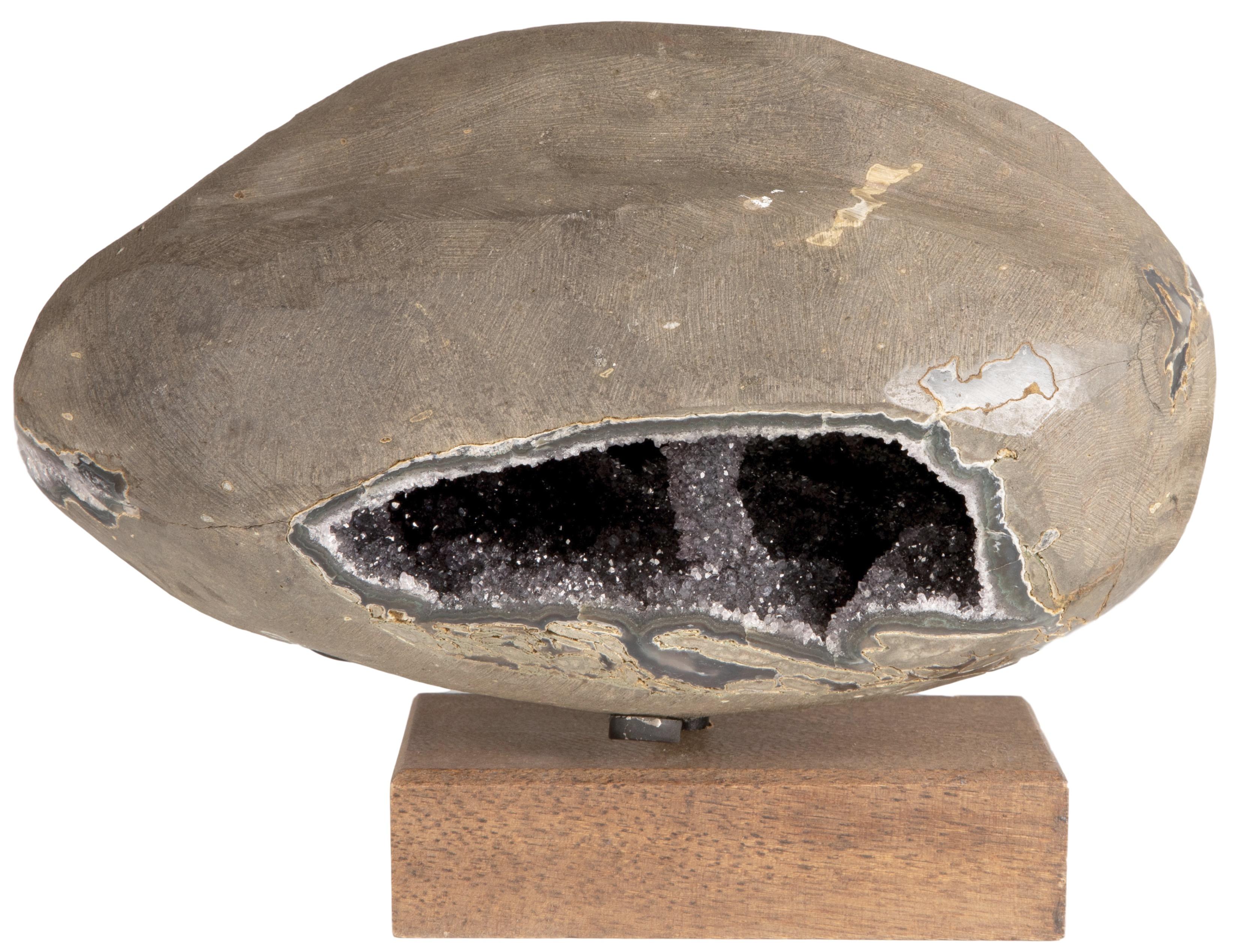 Amazing Geode with Stalactites and Stalagmites with Amethyst and Grey ...