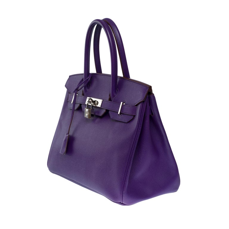 Amazing Hermès Birkin 30 handbag in Iris Epsom leather, SHW For Sale at ...