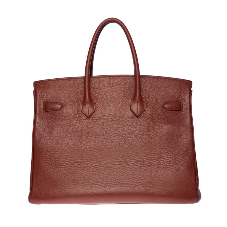 Amazing Hermès Birkin 35 handbag in Cognac Togo leather, GHW at 1stDibs