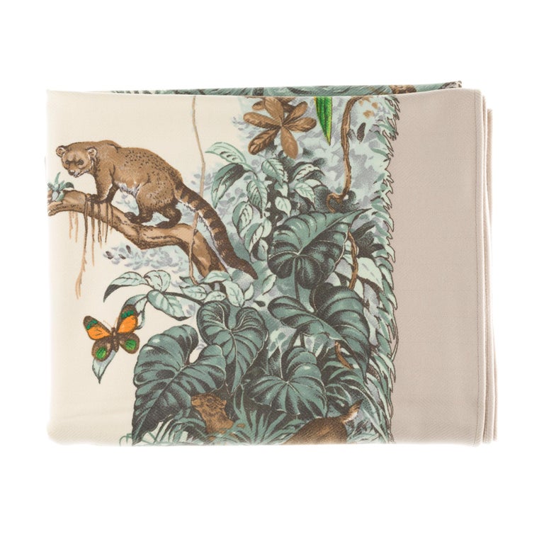 Amazing Hermès "Ecuador" Plaid in 100% Cashmere, new condition at 1stDibs
