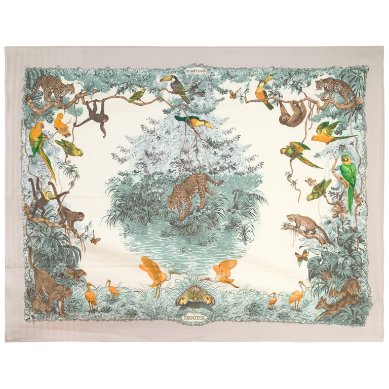Amazing Hermès "Ecuador" Plaid in 100% Cashmere, new condition at 1stDibs