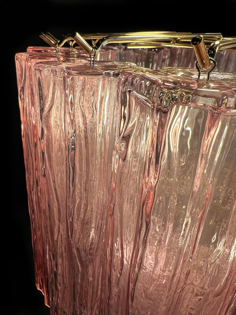 Amazing Italian Pink Chandelier by Valentina Planta, Murano For Sale at ...