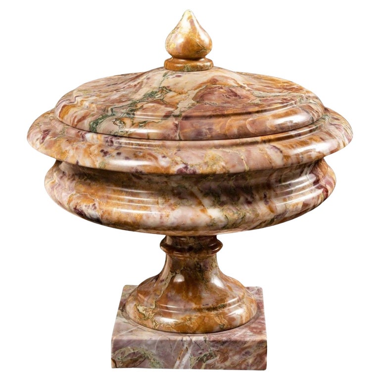 Amazing Italian "Porta Santa" Marble Urn, 19th Century For Sale at 1stDibs