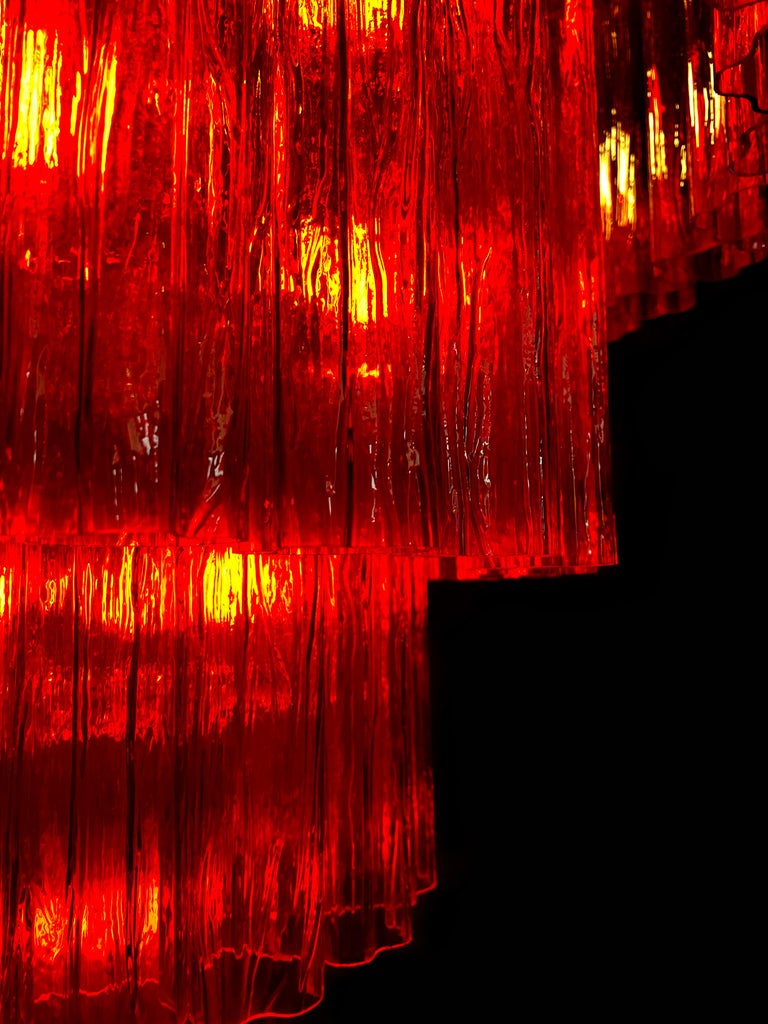 Amazing Italian Red Chandelier by Valentina Planta, Murano For Sale at ...