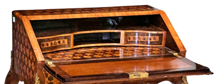 Amazing Louis XV Style Bridge Desk 19th Century For Sale at 1stDibs