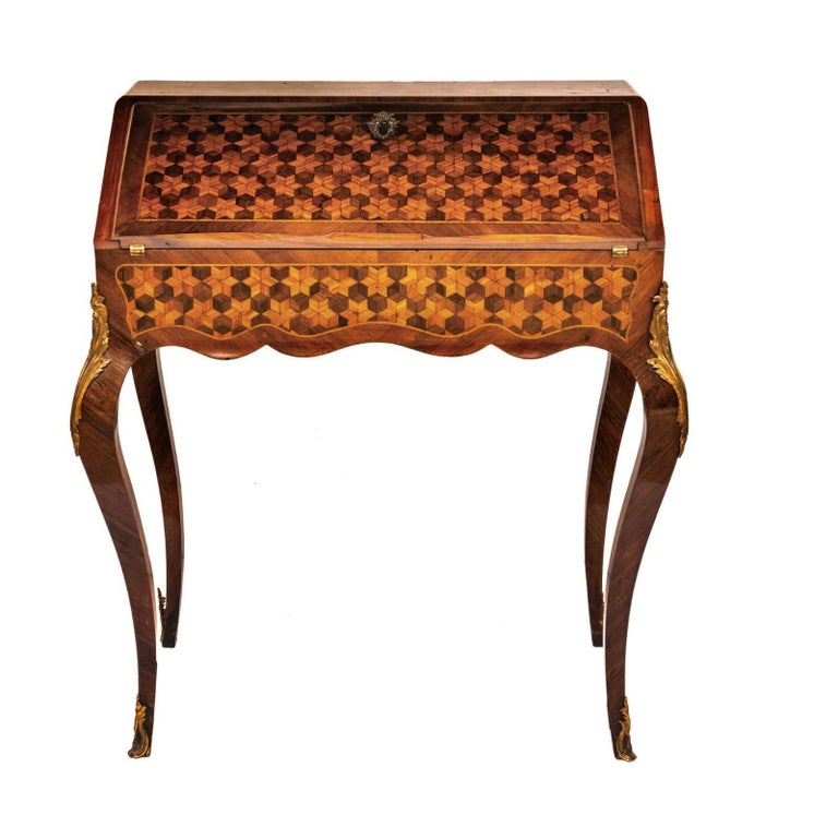 Amazing Louis XV Style Bridge Desk 19th Century For Sale at 1stDibs