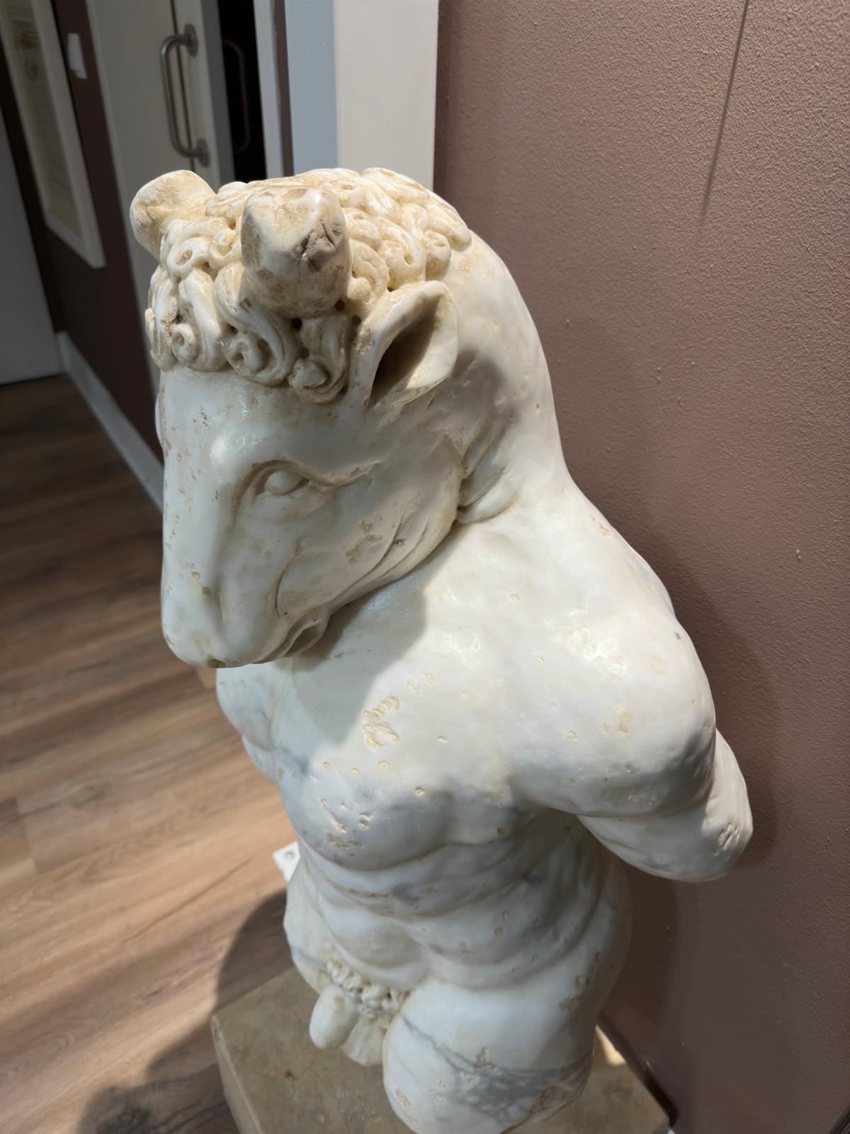 AMAZING MARBLE FIGURE OF THE MINOTAUR, 17th Century Baroque Style ...