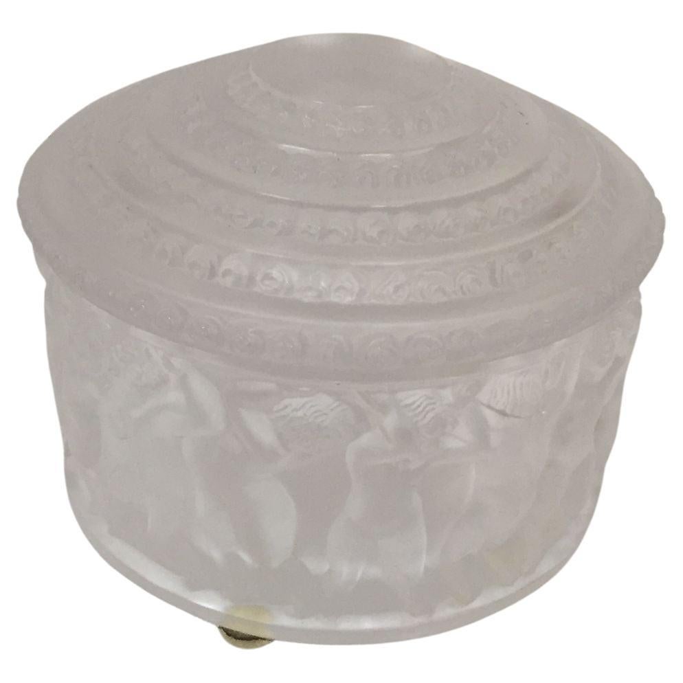 Lalique France Sculptural Crystal Bowl For Sale at 1stDibs