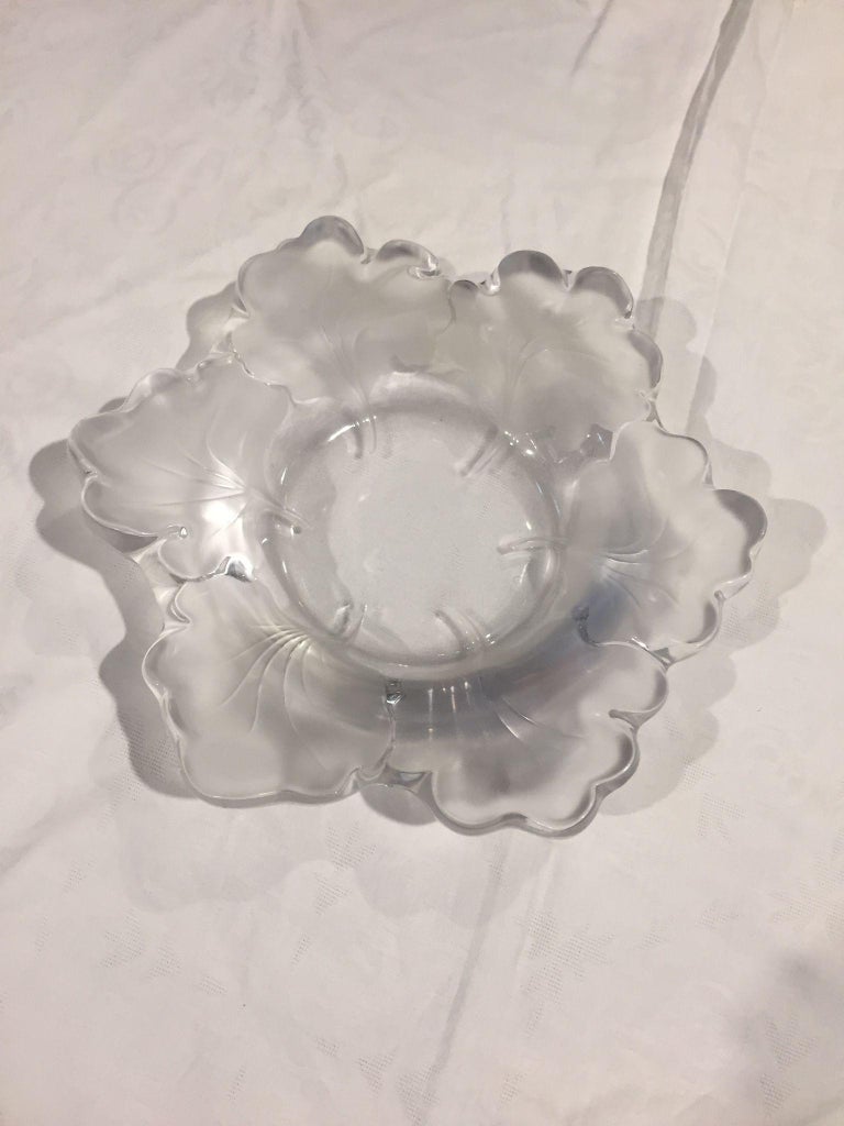 Amazing Modern, Lalique Flower Centerpiece, France, 1980 For Sale at ...
