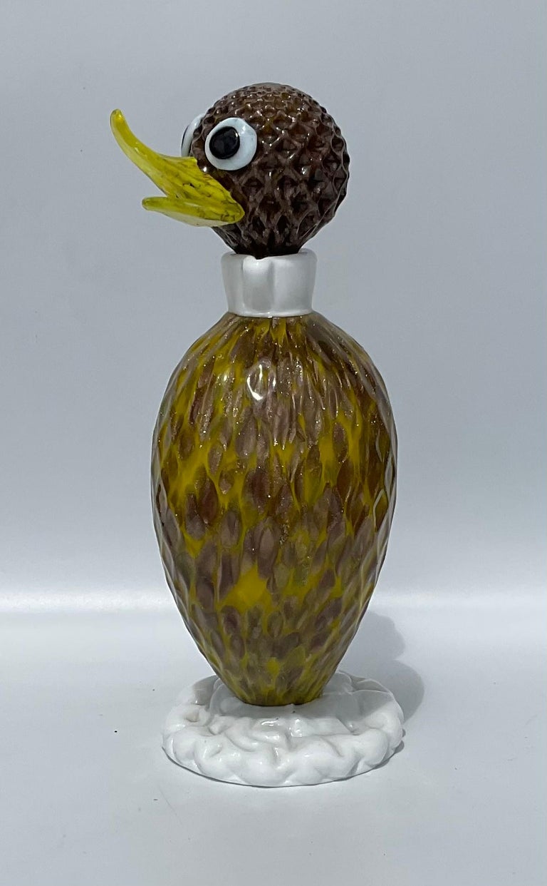 Amazing Murano Art Glass 1950’s Duck Decanter or Bottle head stopper ...