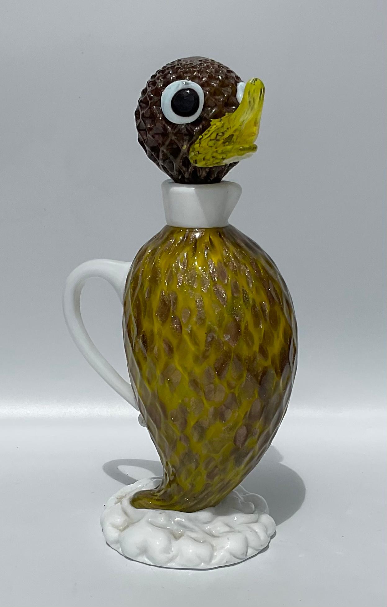 Amazing Murano Art Glass 1950s Duck Decanter or Bottle Head Stopper For ...