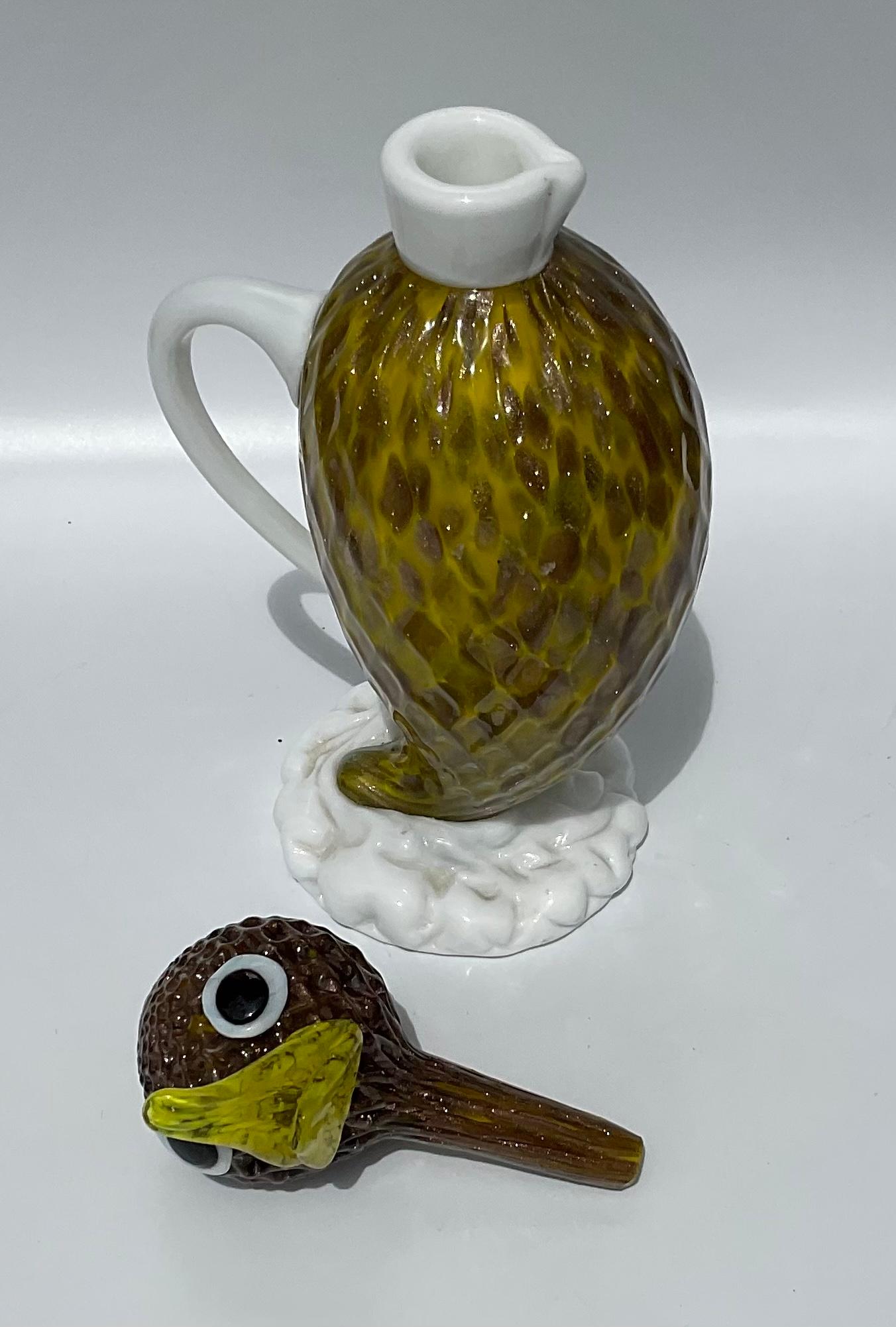 Amazing Murano Art Glass 1950s Duck Decanter or Bottle Head Stopper For ...