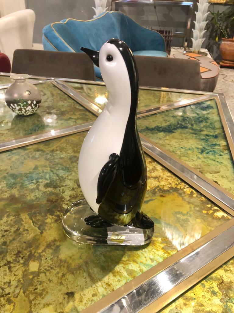 Amazing, Murano Art Glass Penguin Sculpture, 1980 For Sale at 1stDibs