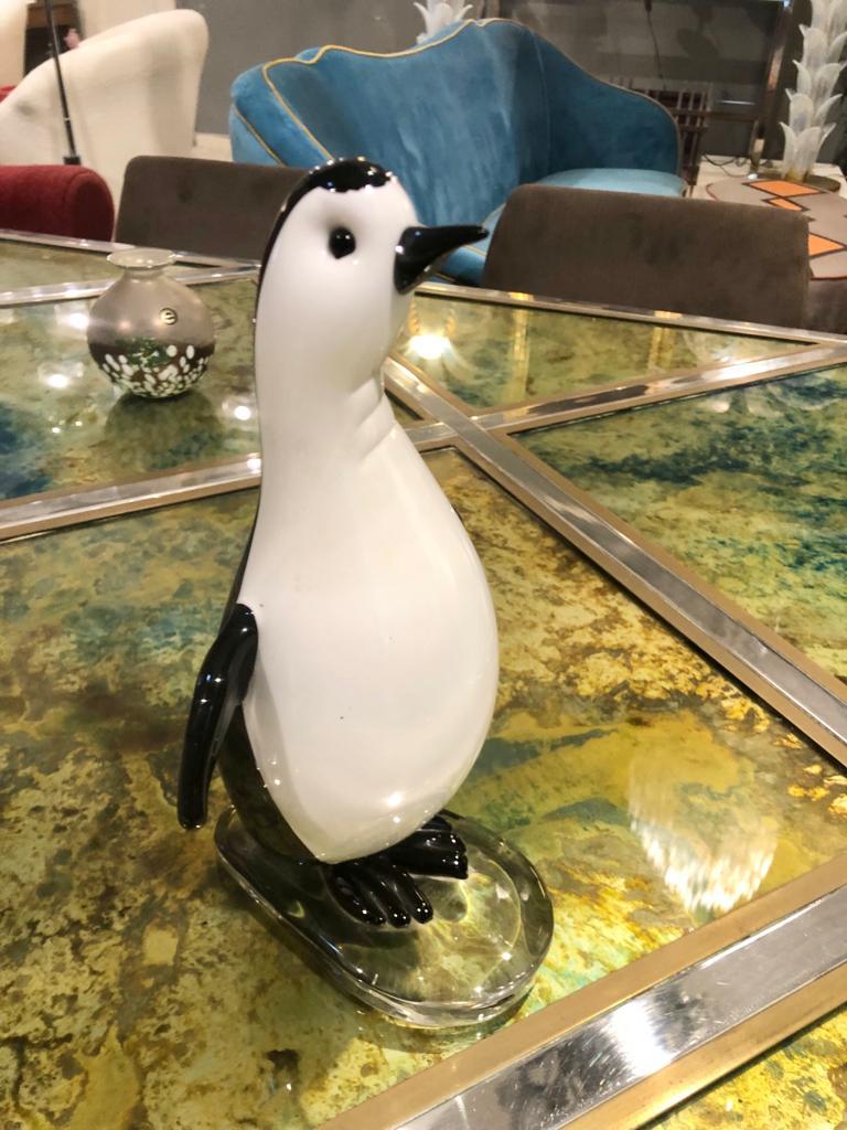 Amazing, Murano Art Glass Penguin Sculpture, 1980 For Sale at 1stDibs