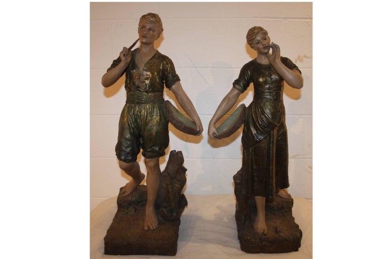 Amazing Pair of 19th Century French "Personnages" For Sale at 1stDibs