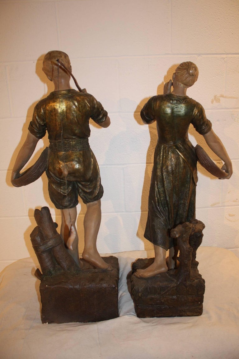 Amazing Pair of 19th Century French "Personnages" For Sale at 1stDibs