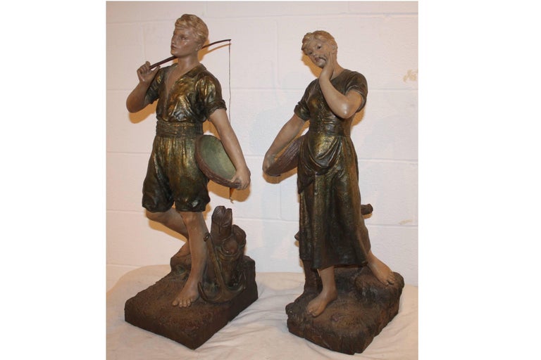 Amazing Pair of 19th Century French "Personnages" For Sale at 1stDibs