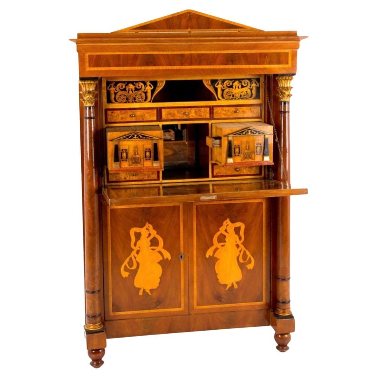 Amazing Secretaire Biedermeier Germany, 19th Century For Sale at 1stDibs