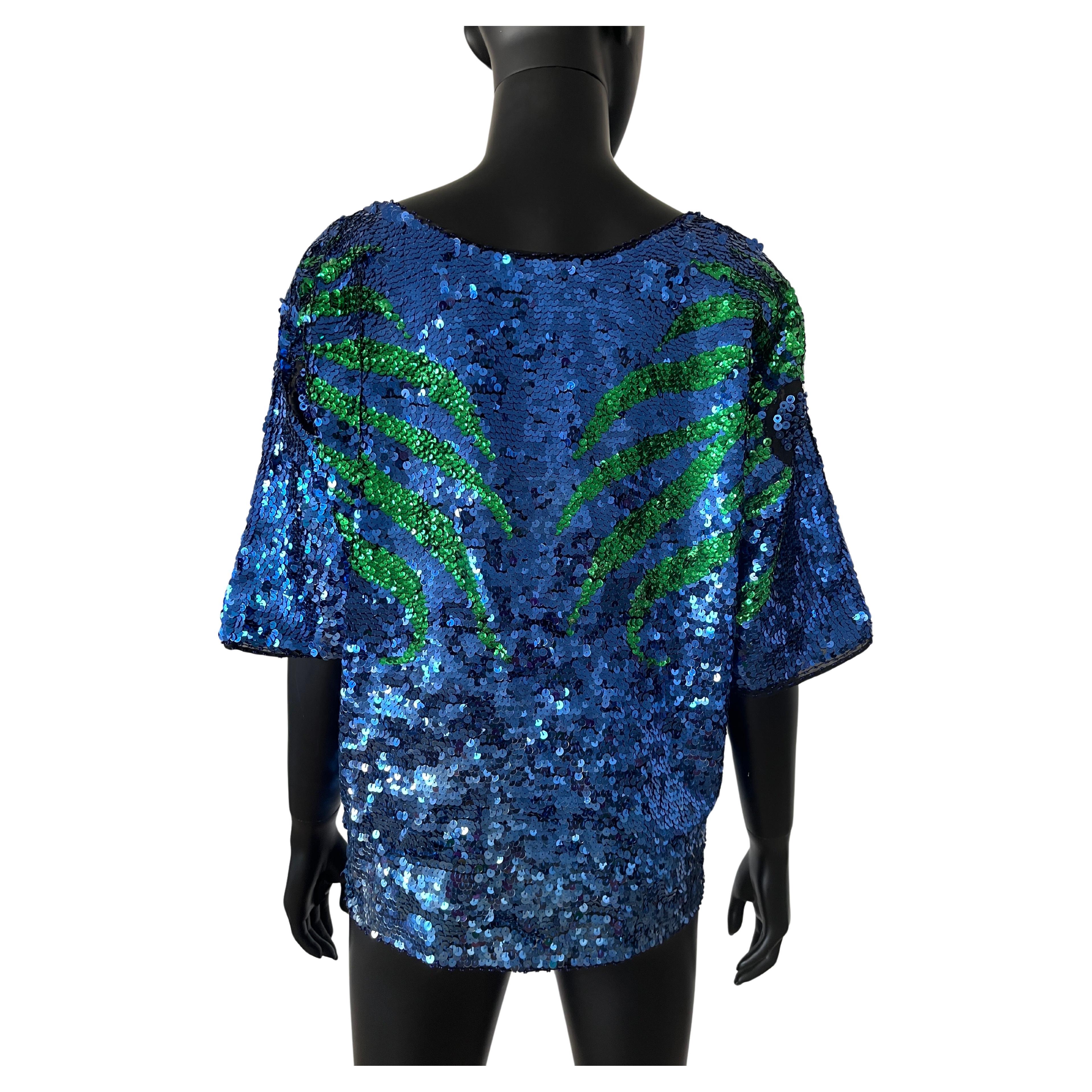 AMAZING SEQUIN TOP 1980s For Sale at 1stDibs