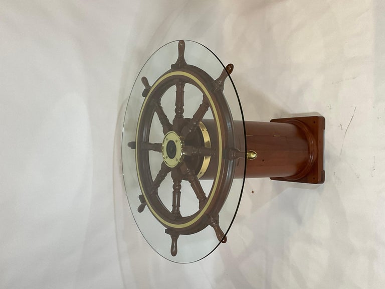 Amazing Ships Wheel Pub Table For Sale at 1stDibs