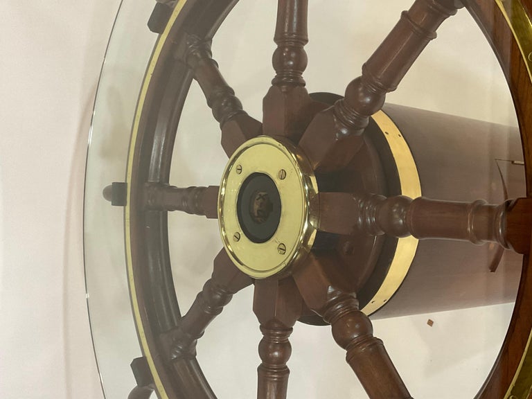Amazing Ships Wheel Pub Table For Sale at 1stDibs