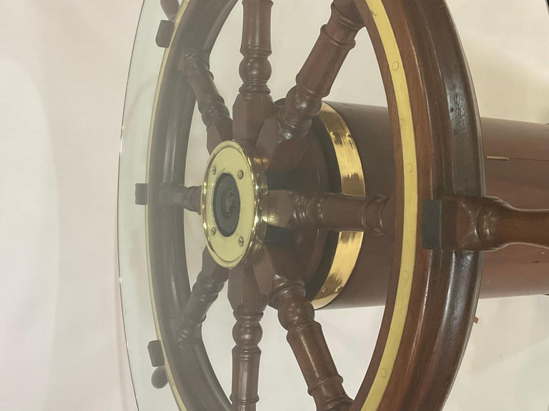 Amazing Ships Wheel Pub Table For Sale at 1stDibs