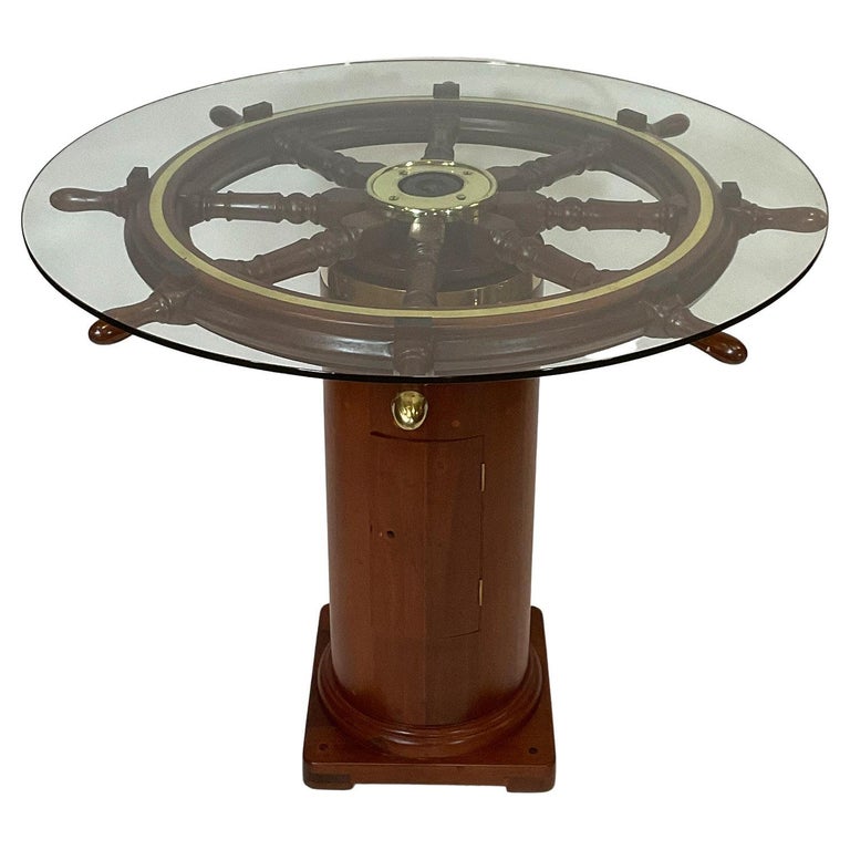 Amazing Ships Wheel Pub Table For Sale at 1stDibs