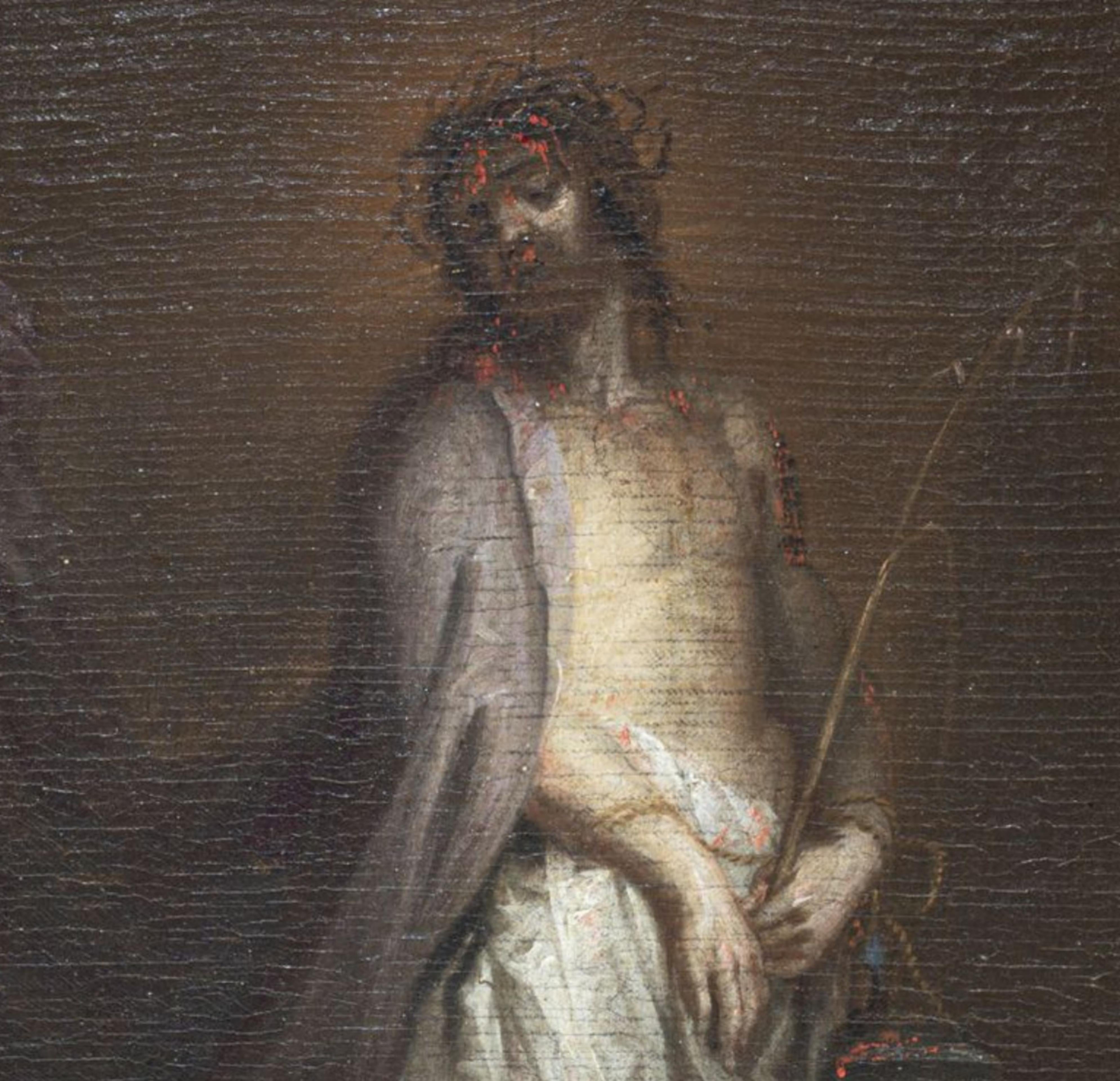 Amazing Spanish School Around 1680 "Christ with the Reed", 17th Century ...