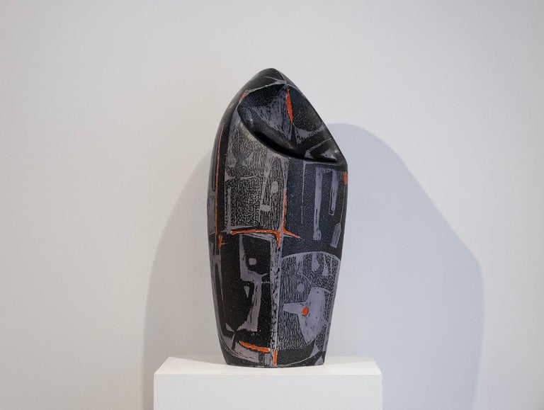 Amazing Tall Vase by Victor Cerrato with Abstrat Decoration For Sale at ...