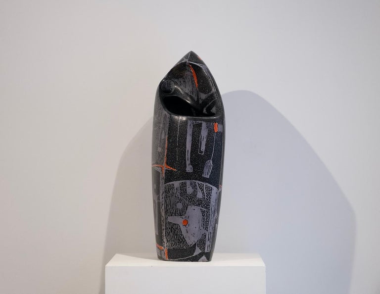 Amazing Tall Vase by Victor Cerrato with Abstrat Decoration For Sale at ...