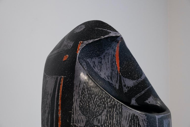 Amazing Tall Vase by Victor Cerrato with Abstrat Decoration For Sale at ...