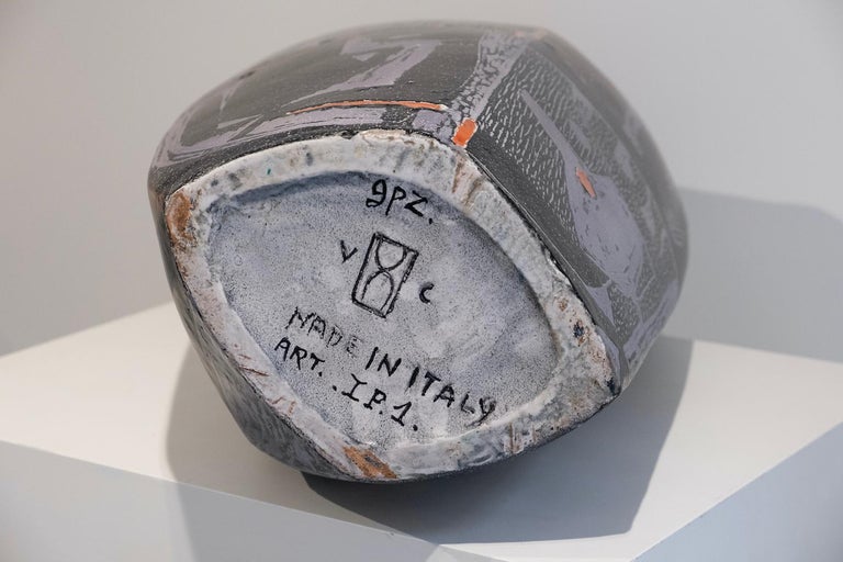 Amazing Tall Vase by Victor Cerrato with Abstrat Decoration For Sale at ...