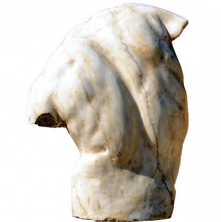Amazing Torso Gaddi in White Carrara Marble, End 19th Century For Sale ...