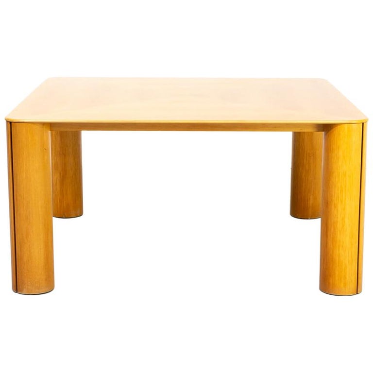 Amazingly Detailed Square Heavy Dining Table with Round Feet For Sale ...