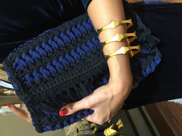 Amazon Cuff in Gun Metal For Sale at 1stDibs