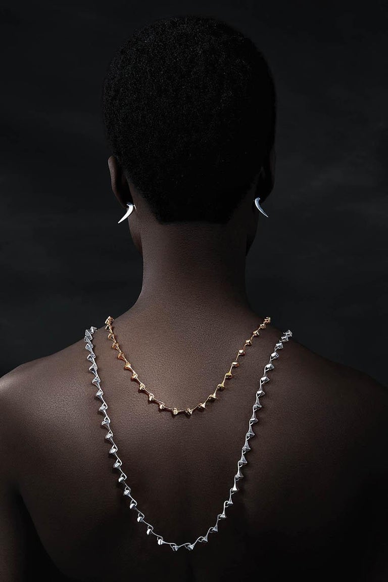 Long Chain Necklace Sterling Silver For Sale at 1stDibs